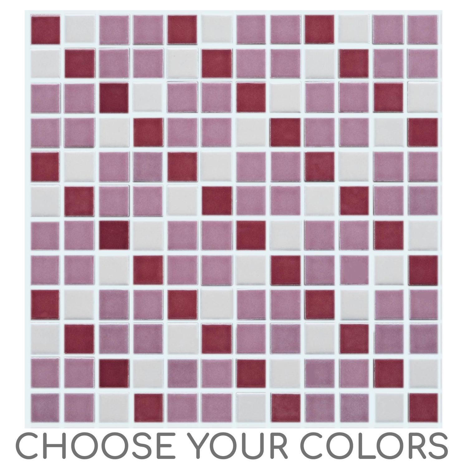 Sample of Vita Porcelain Mosaic Tile | Custom Pattern Retrograde — Modwalls