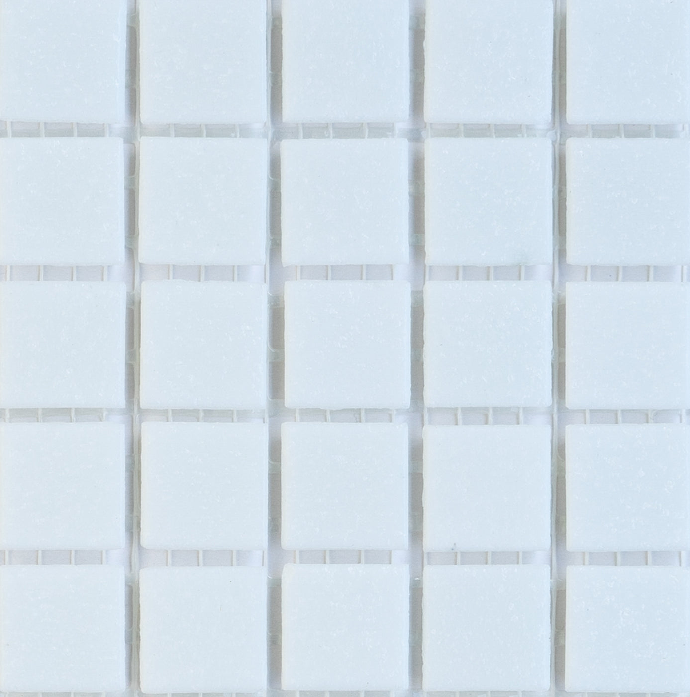 Sample of Brio Glass Mosaic Tile | Bright White | Modwalls Tile