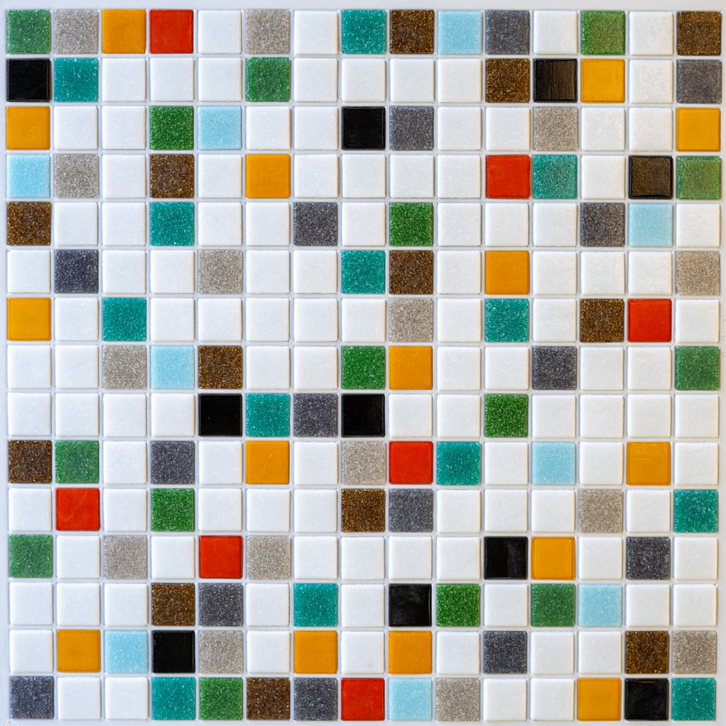 Sample of Brio Glass Mosaic Tile | Highlands Blend | Modwalls Tile