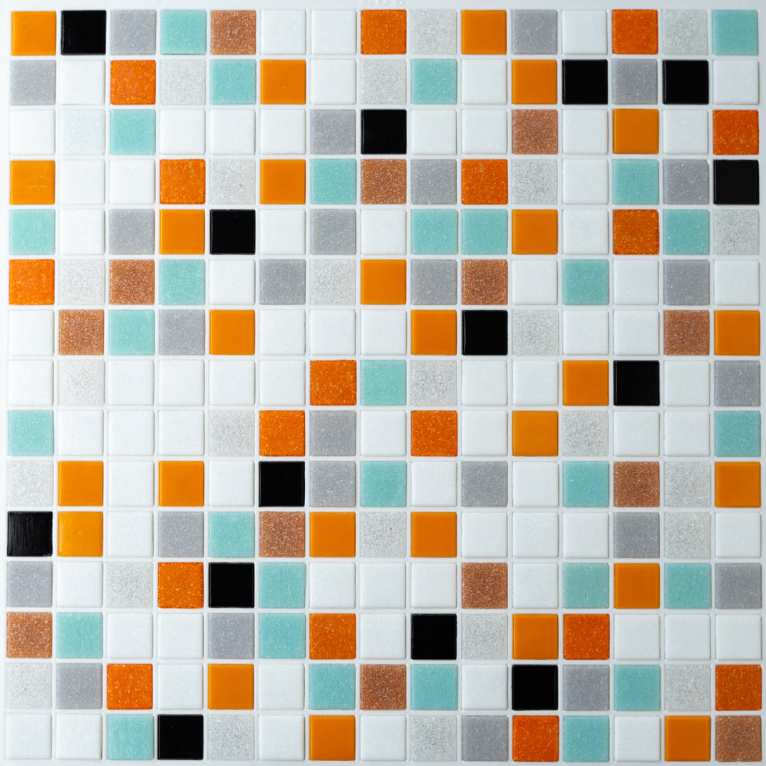 Sample of Brio Glass Mosaic Tile | Highlands Blend | Modwalls Tile