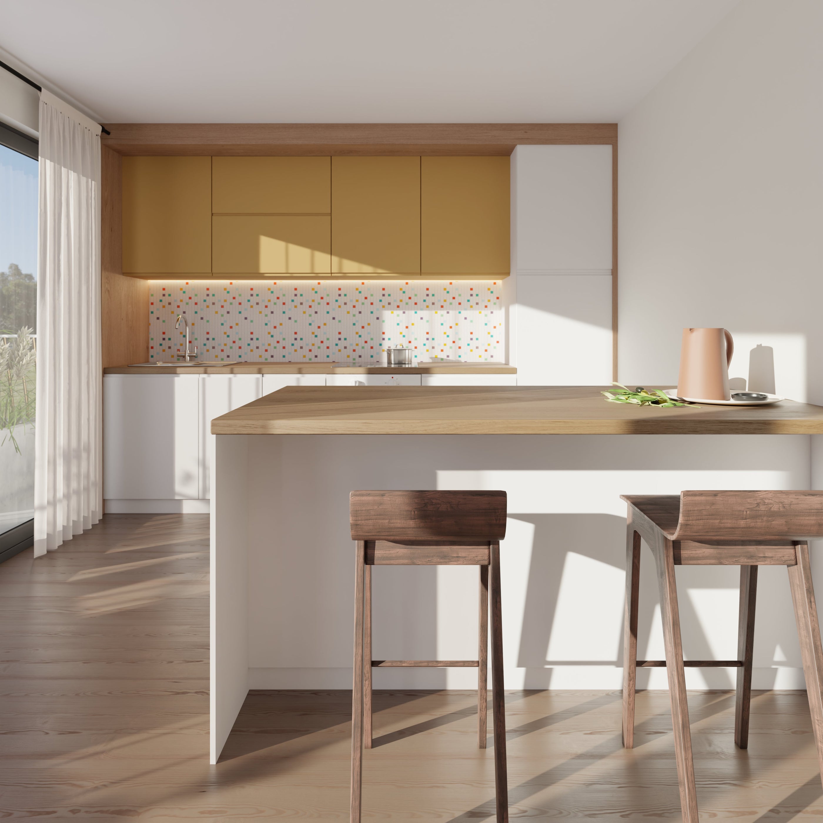 Brio Palm Springs Blend Glass Mosaic Tile | Modwalls Modern Tile