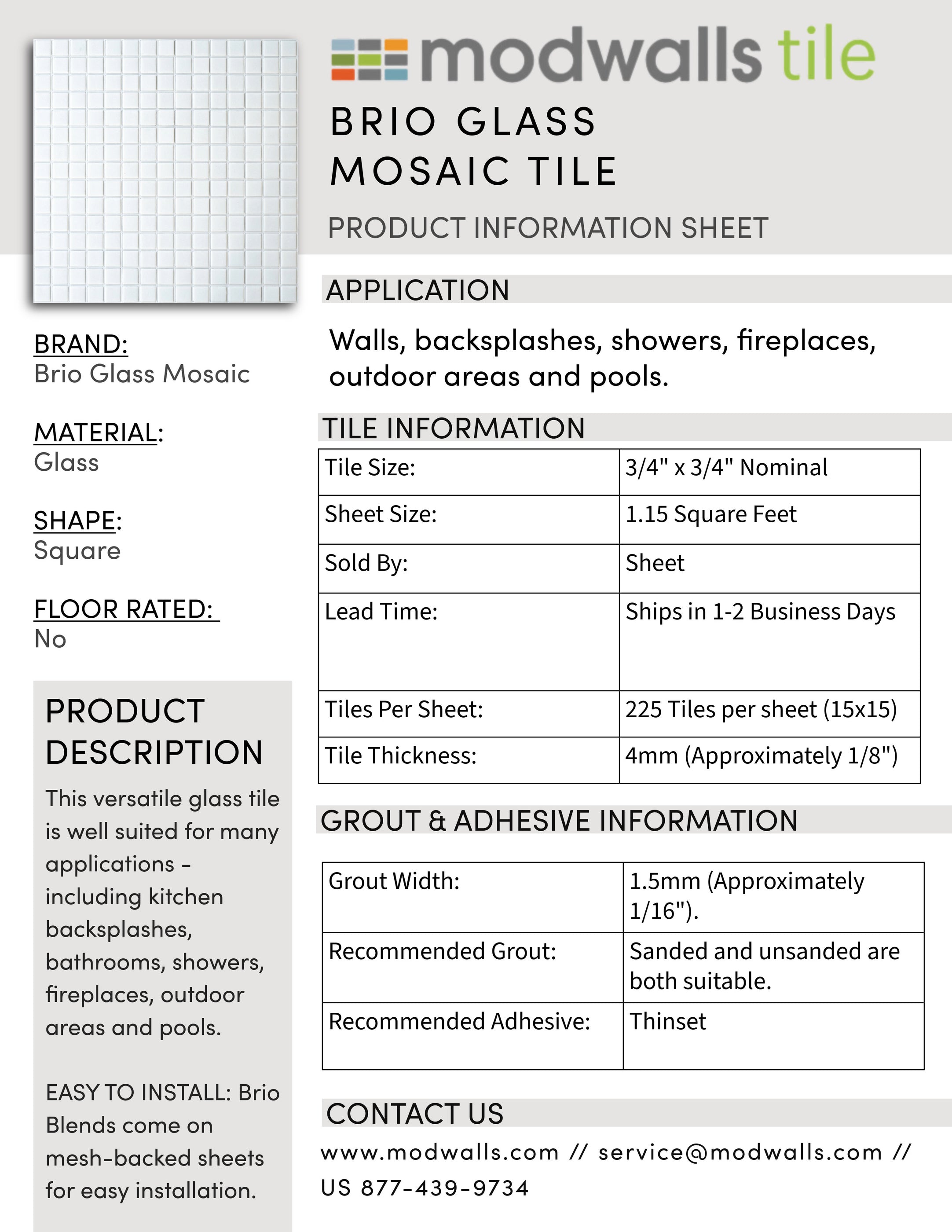 Brio Atomic Blend Glass Mosaic Tile | Modwalls Modern Tile