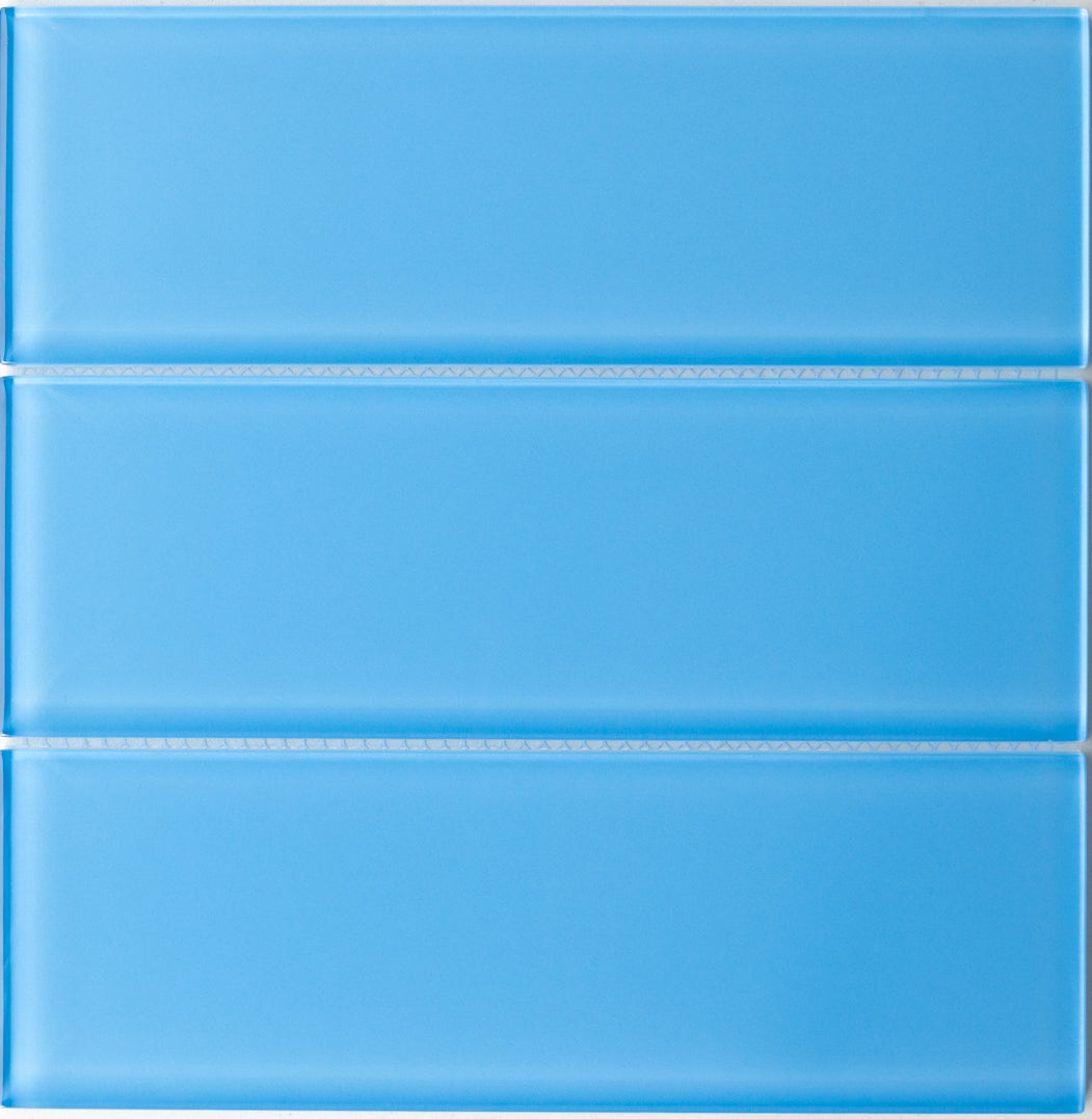 Modwalls Lush Periwinkle Glass Subway Tile | 3x9 Tile | Blue