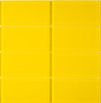 Modwalls Lush Sunshine Glass Subway Tile | 3x6 Tile | Yellow