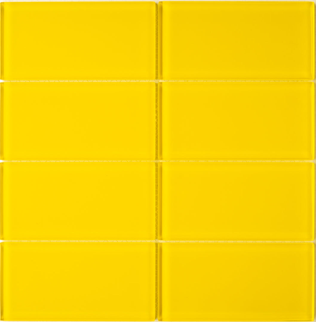 Sample of Lush Glass Subway Tile | Sunshine 3x6 — Modwalls