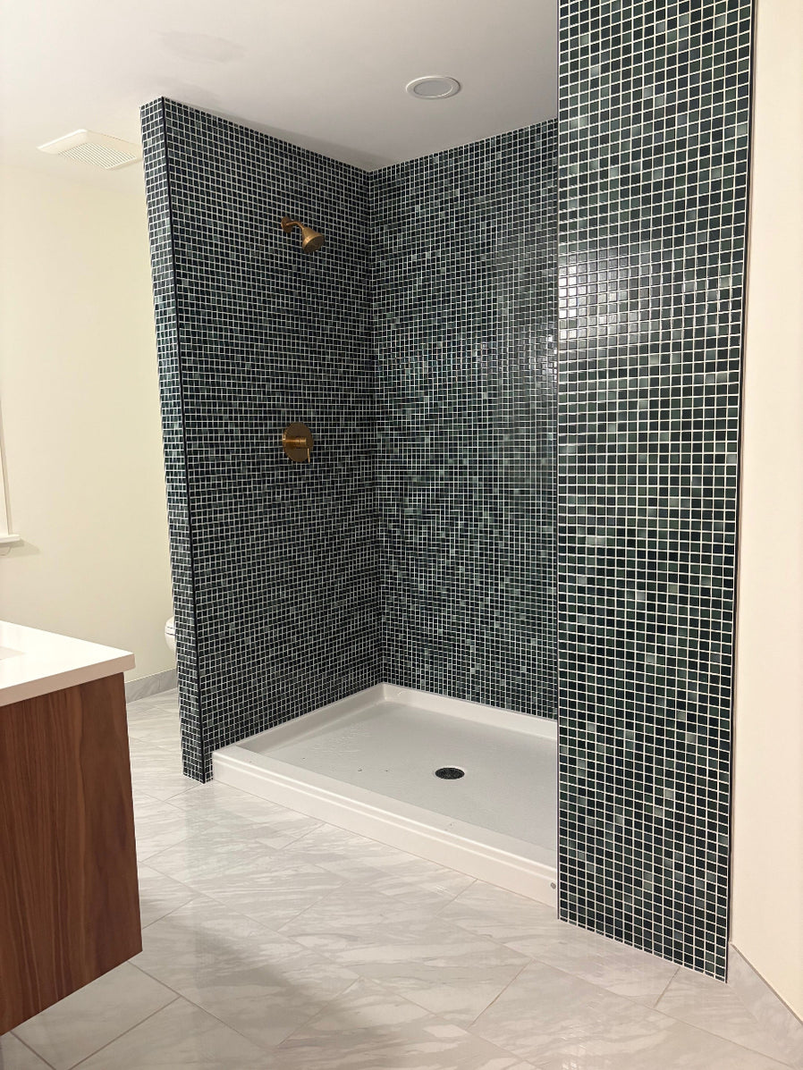 Mediterranean Mosaic Porcelain Tile | Montenegro Gloss | Green | Modwalls