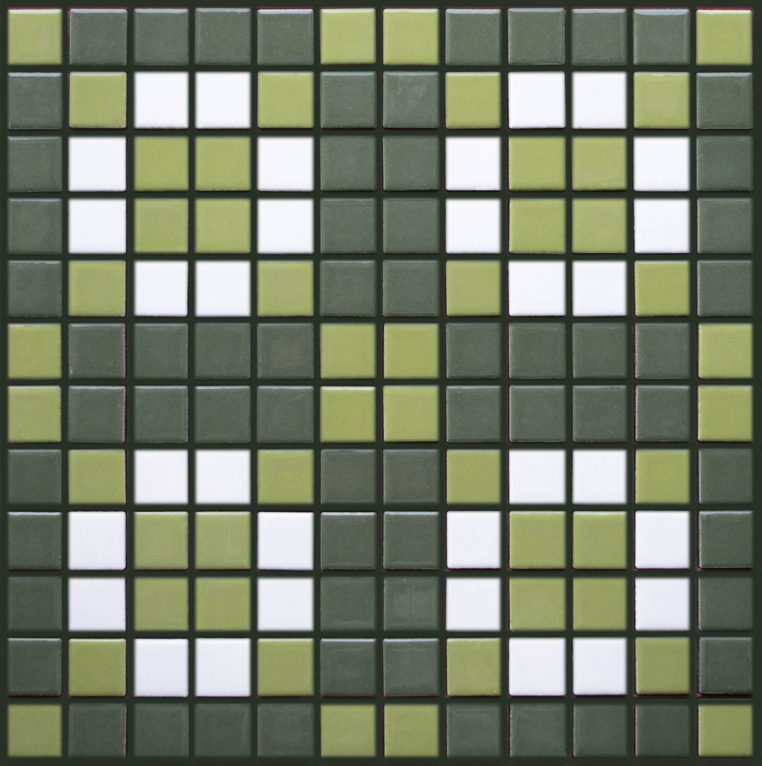 Sample of Vita Porcelain Mosaic Tile | Custom Pattern Quad — Modwalls