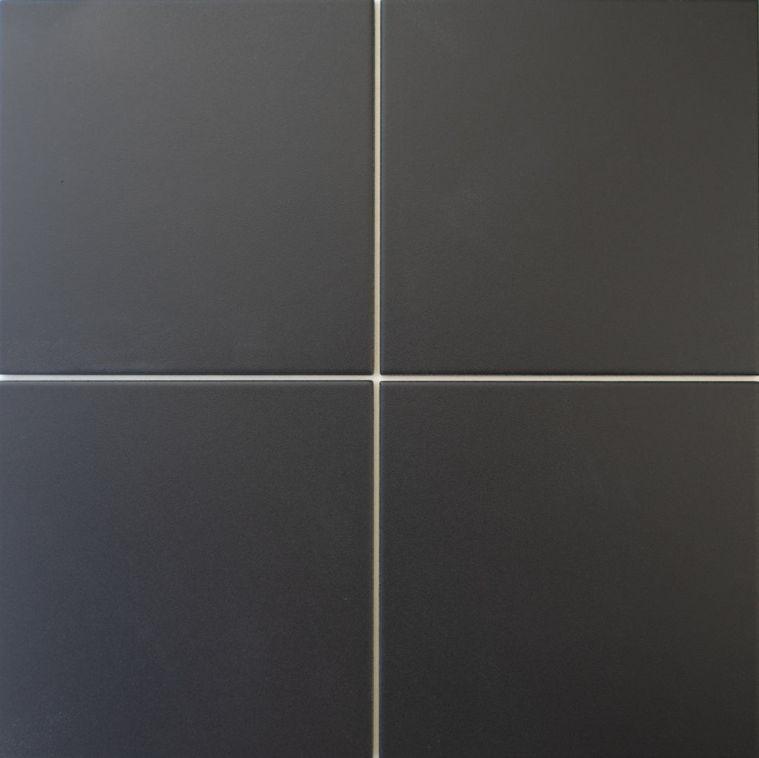 Modwalls | ColorBlock Porcelain Floor & Outdoor Tile | Raven | Black