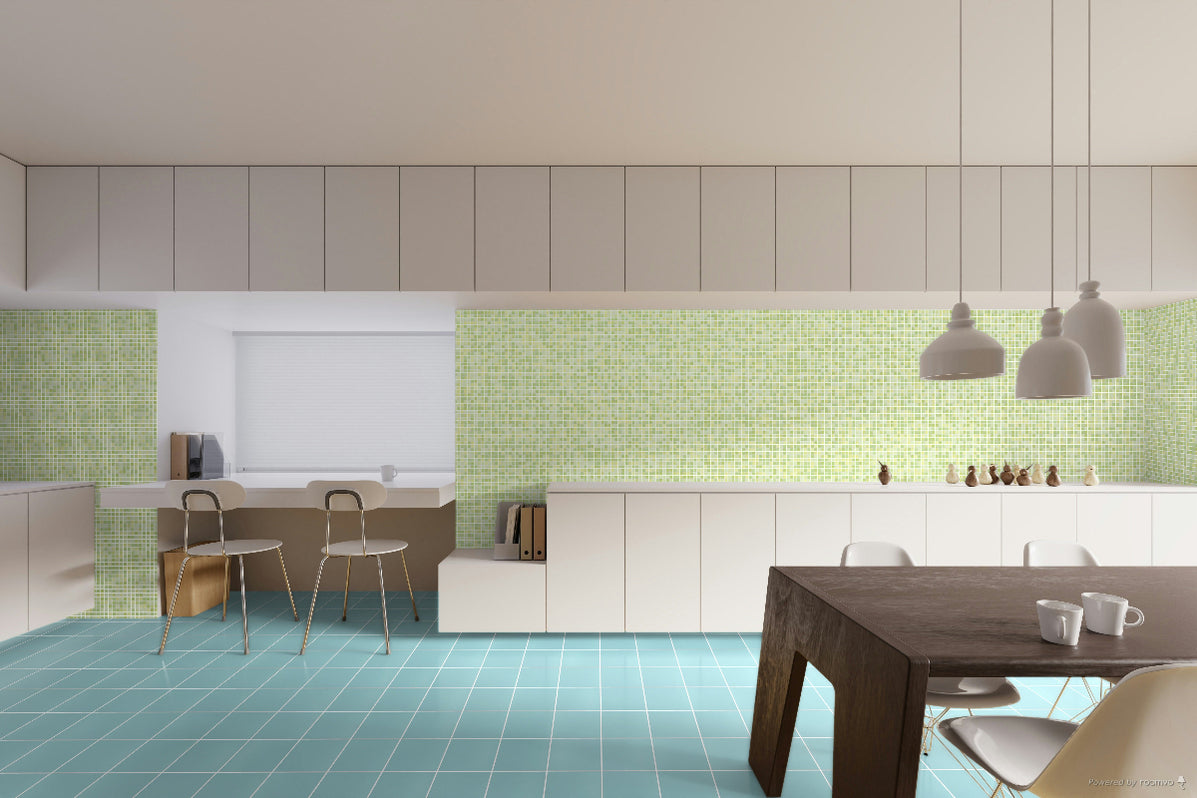 Modwalls | ColorBlock Porcelain Floor & Outdoor Tile | Raindrop | Blue