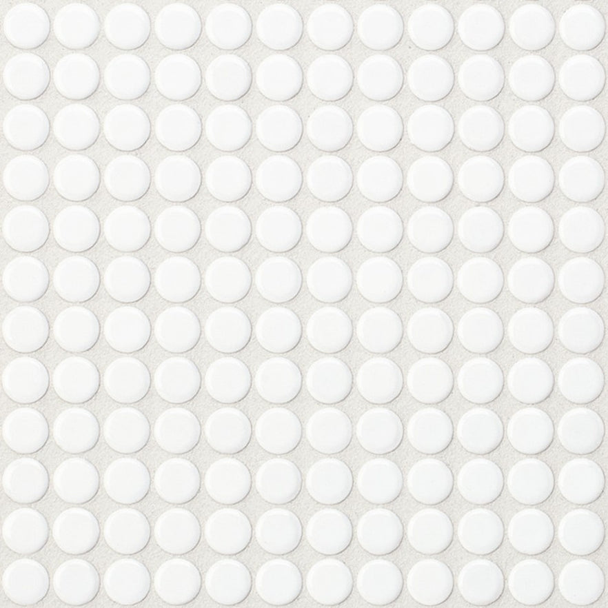 Sample of PopDotz Porcelain Tile | Sno-Drop Blend 1/2" Gloss — Modwalls