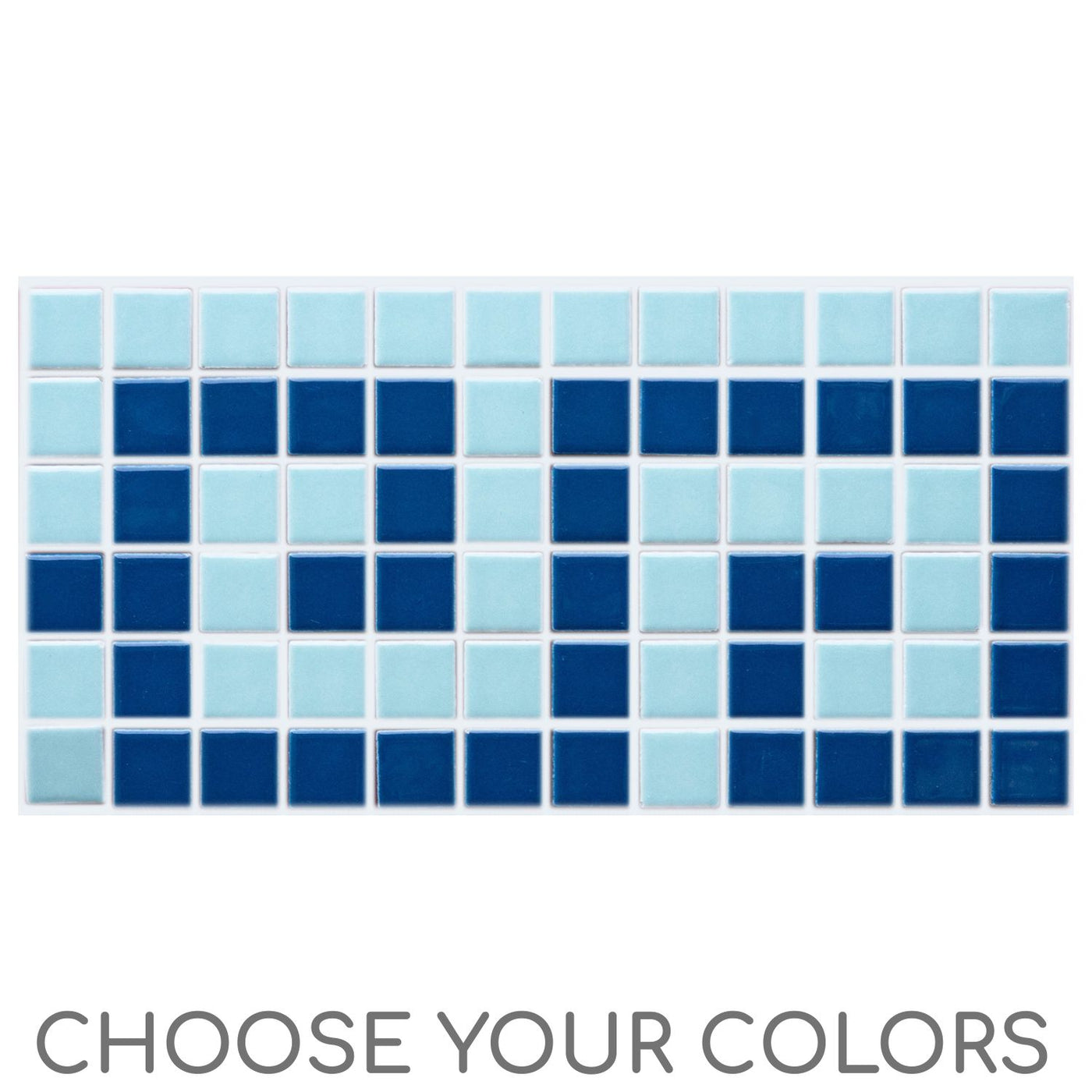 Sample of Vita Porcelain Mosaic Tile | Custom Pool Waterline Pattern C ...