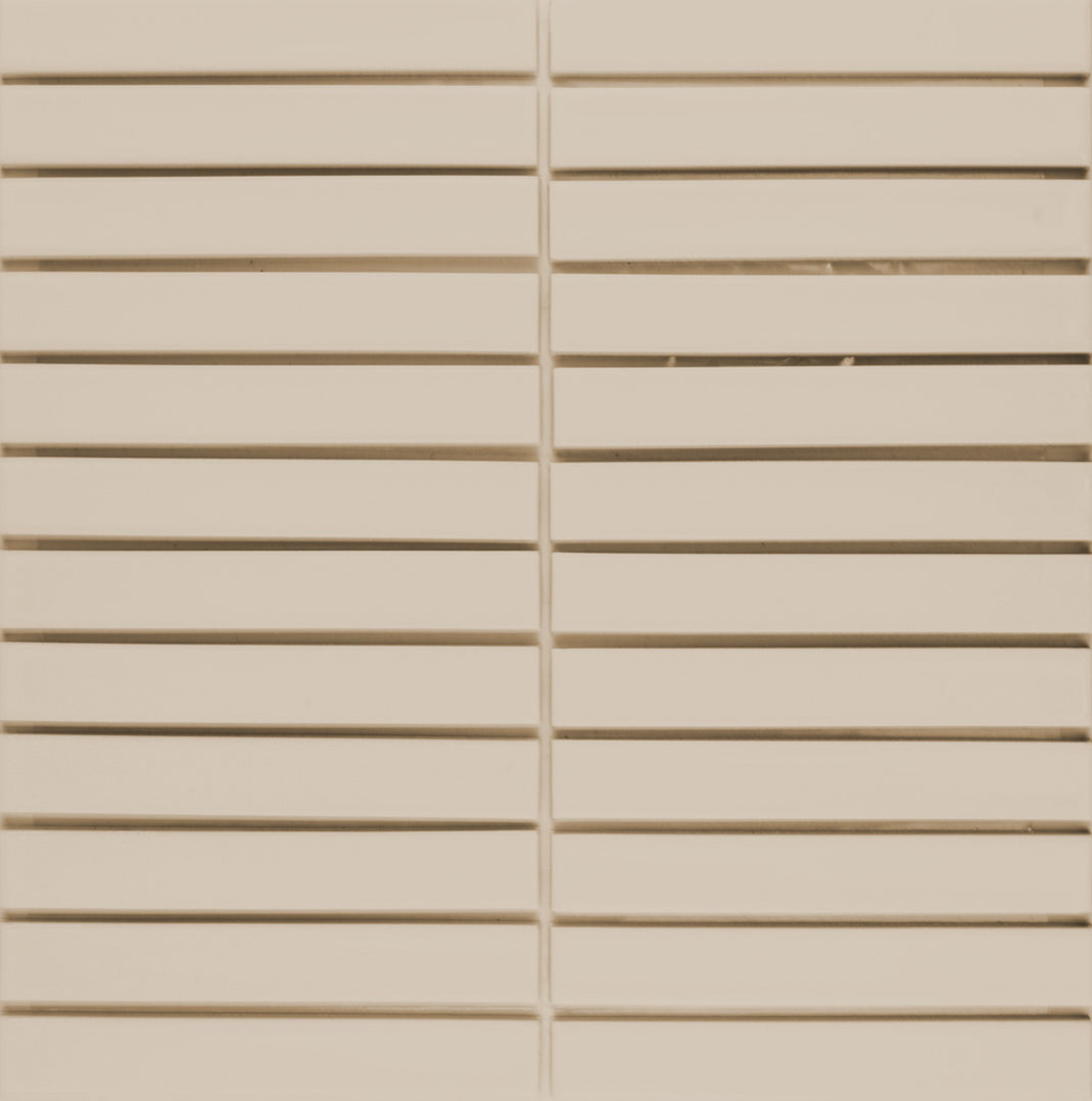 Kiln Ceramic Mosaic Tile | 1x6 Stacked | Modwalls Modern Tile
