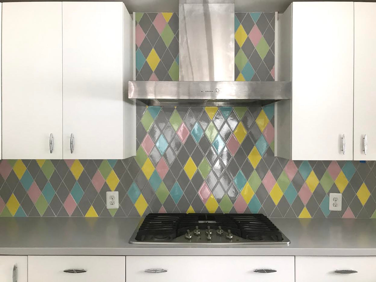 Kiln Ceramic Diamond Tile | Modwalls Designer Tile