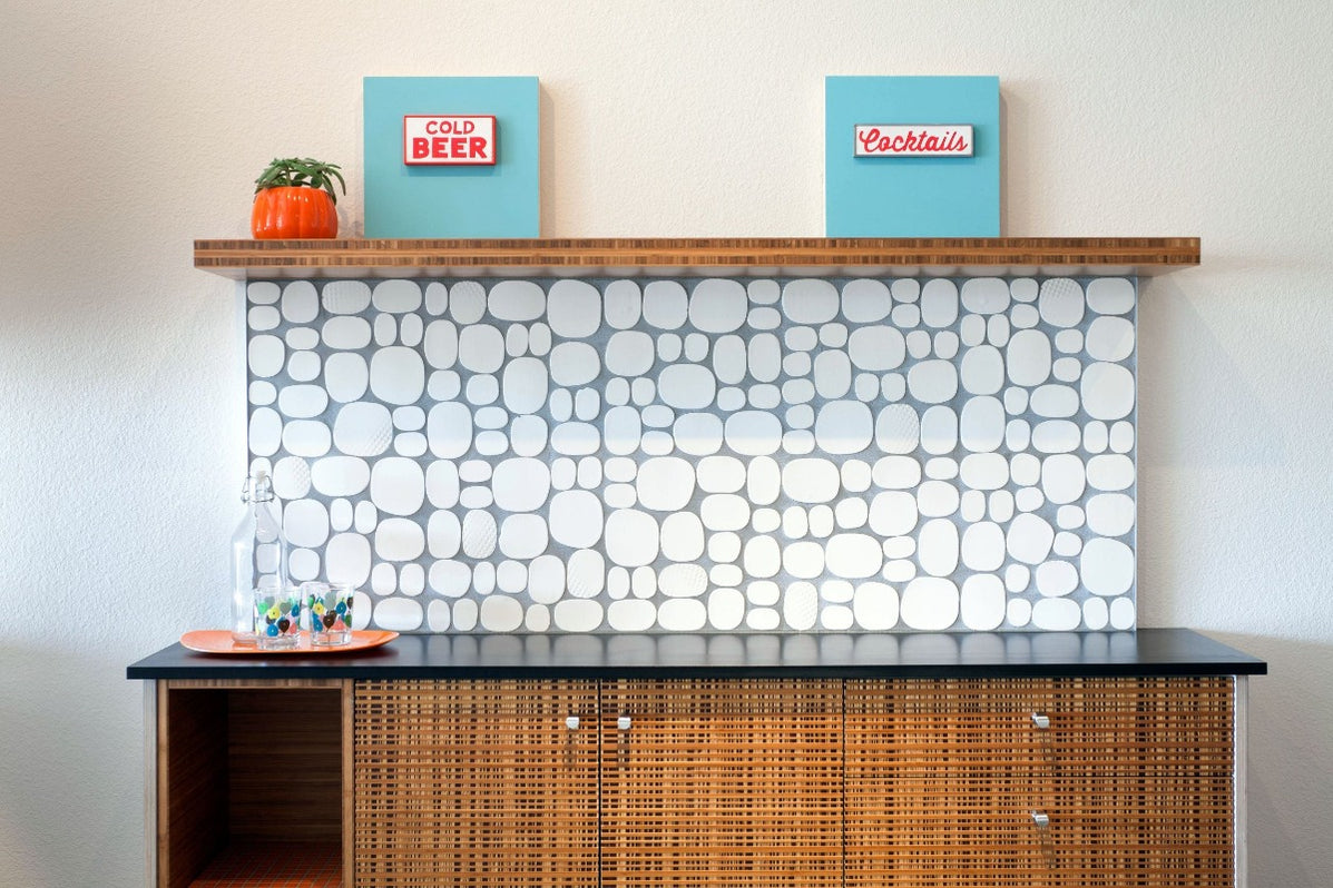 Rex Ray Studio Rox Ceramic Tile | Lunar White | Modwalls Modern Tile